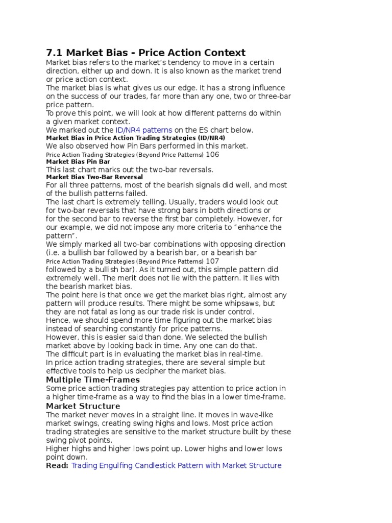 Market Bias in Price Action Trading | PDF | Law
