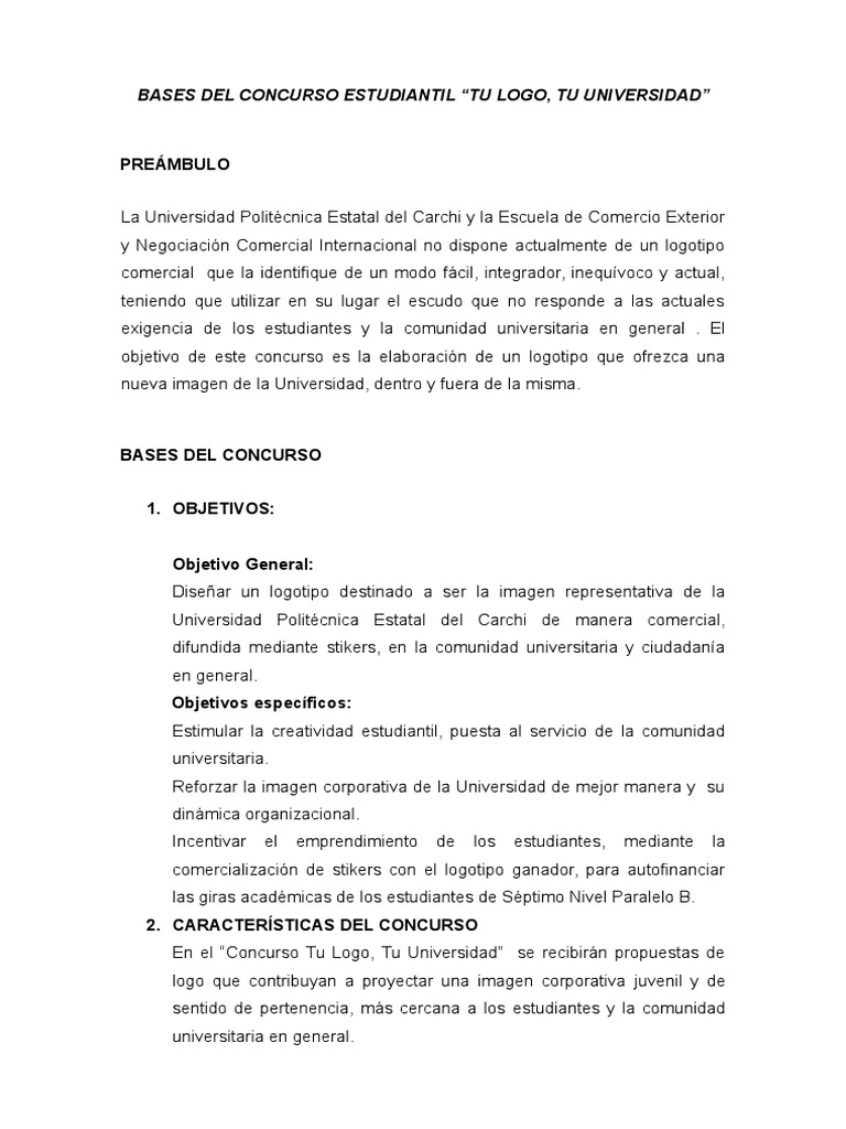 Bases Logo UPEC | PDF | El comercio internacional | Imagen