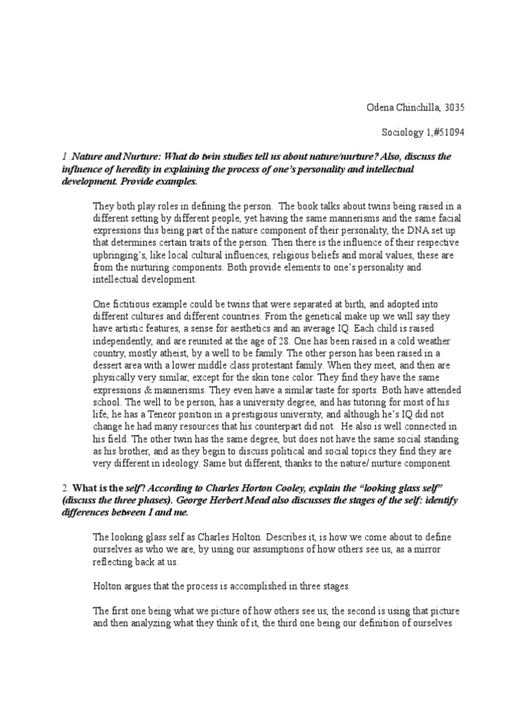 Socialization of Nature Vs Nurture | PDF | Nature Versus Nurture ...