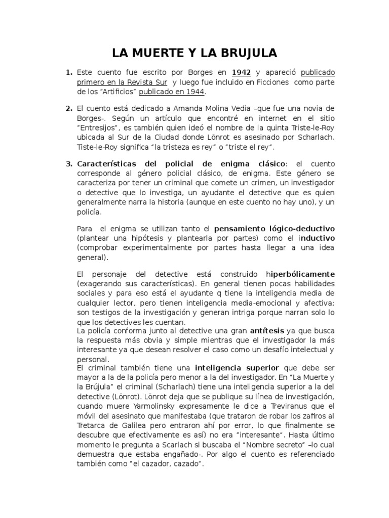 Analisis de la muerte y la brujula. | Judaísmo jasídico | Cábala