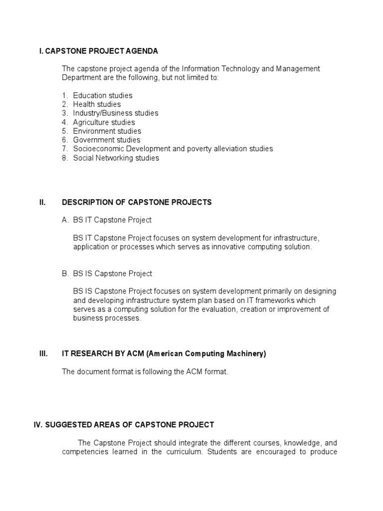 Capstone Project Details | PDF | Software Development | Information ...
