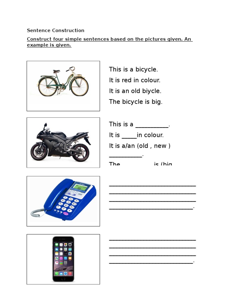 Simple Sentence Construction Guide | PDF