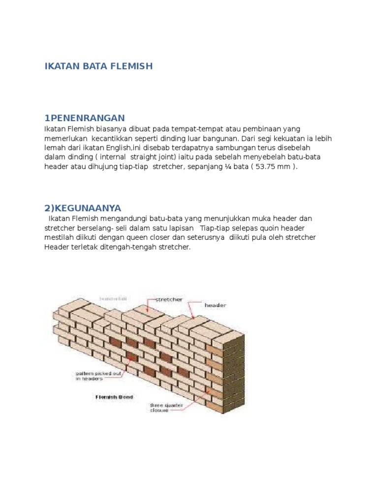 Ikatan Bata Flemish | PDF