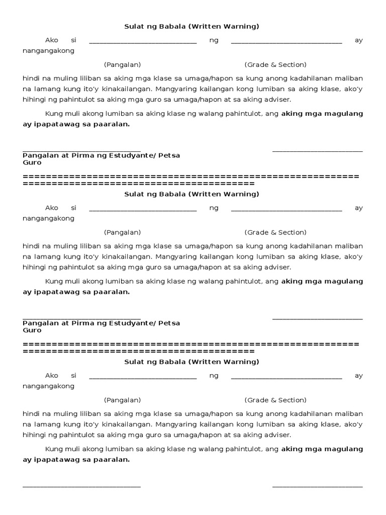 Sulat NG Babala | PDF