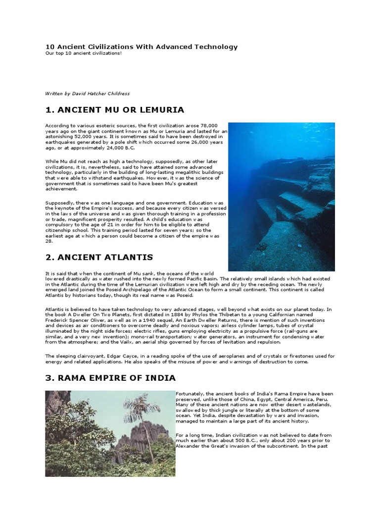 10 Ancient Civilisation With Advanced Technology | PDF | Mediterranean ...