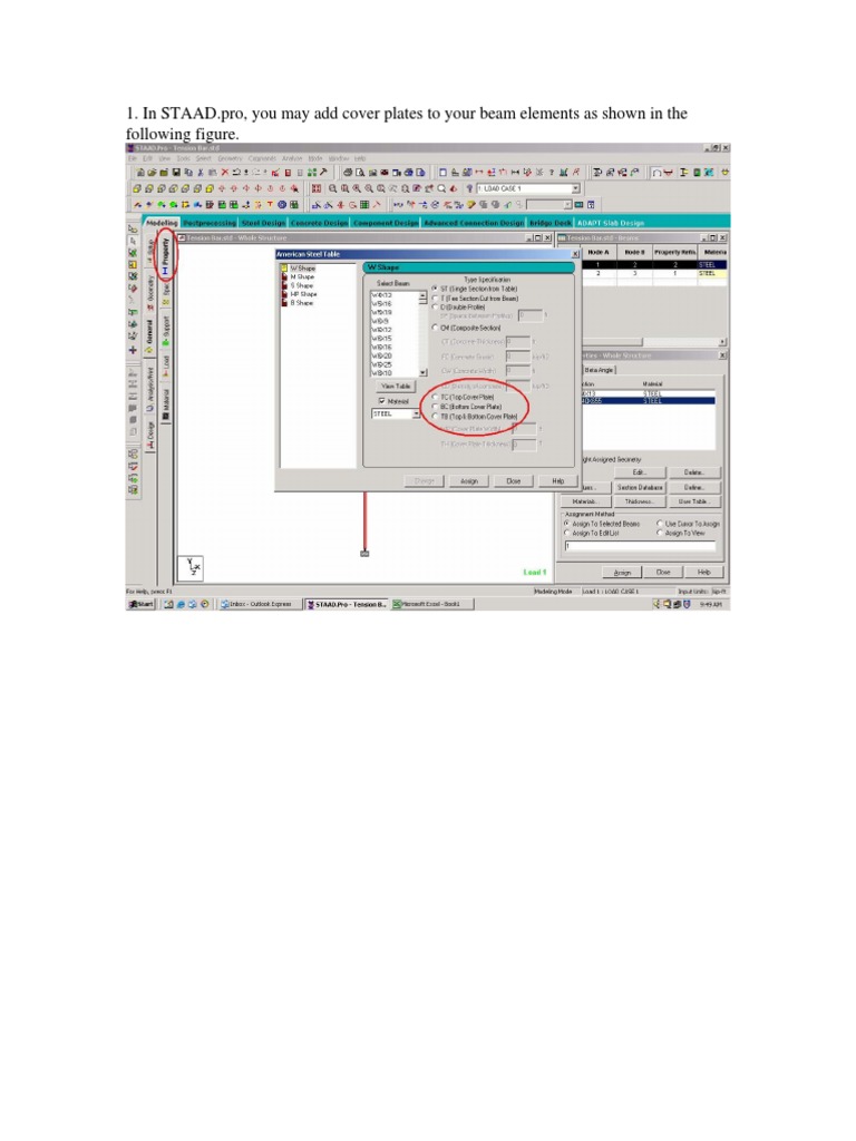 in STAAD - Pro, You May Add Cover Plates To Your Beam Elements As Shown ...