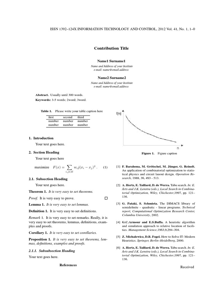 Information Technology and Control | PDF | Theorem | Mathematical ...