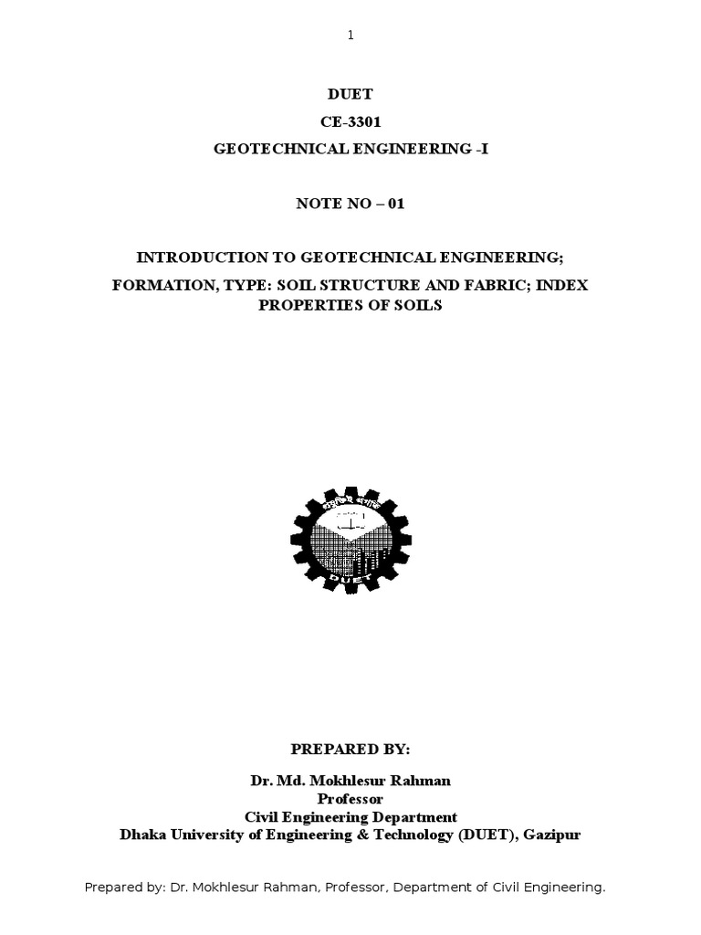 Introduction of Soil & Index Properties | PDF | Rock (Geology) | Density