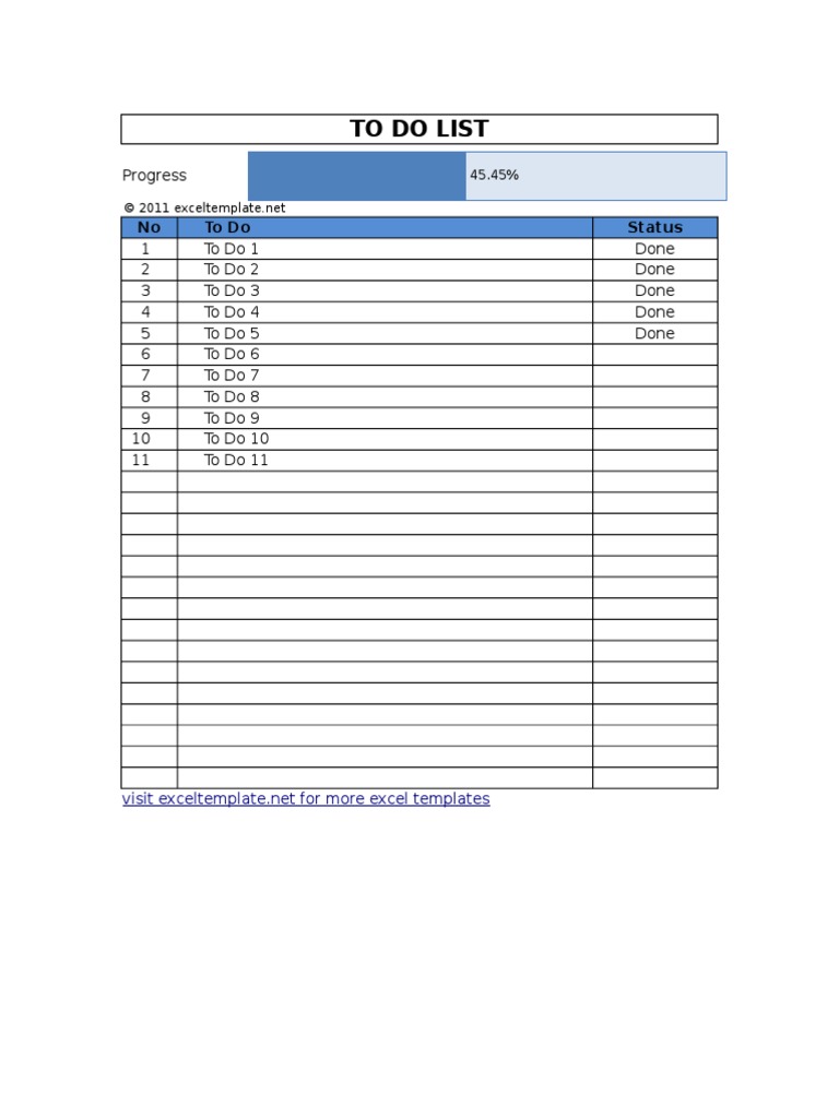 To Do List: Progress | PDF