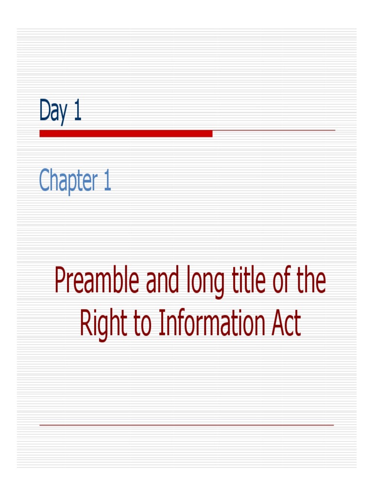 1.preamble and Long Title | PDF | Freedom Of Information Act (United ...