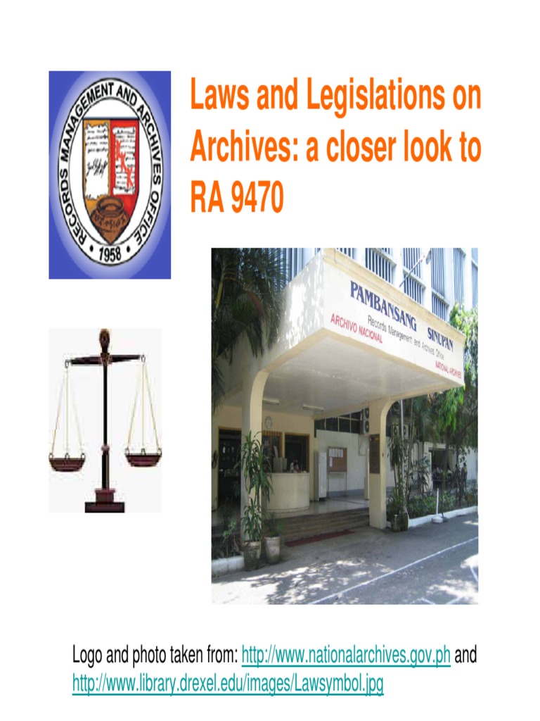 Archival of Records Ra 9470 | PDF | Archive | Records Management