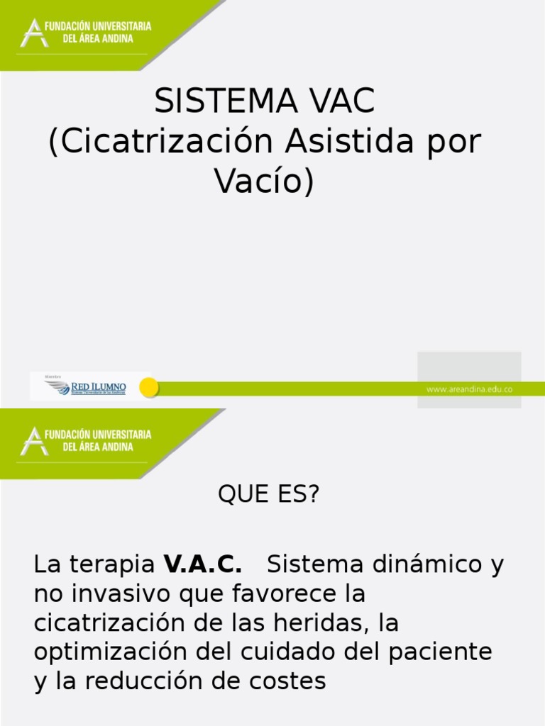 Sistema VAC: Terapia de Cicatrización | PDF | Herida | Medicina CLINICA