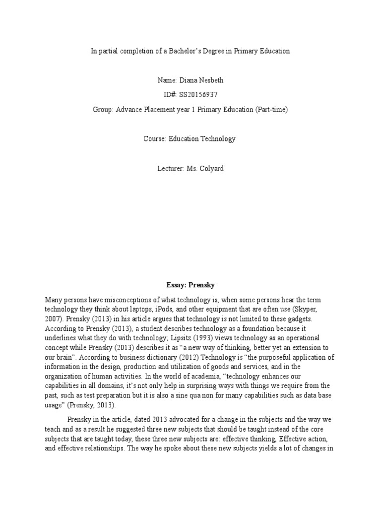 Prensky | PDF | Teachers | Critical Thinking