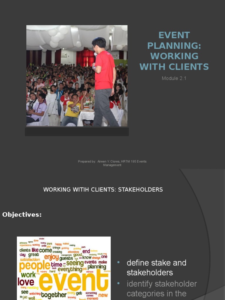 Module 2 Event Stakeholders | PDF