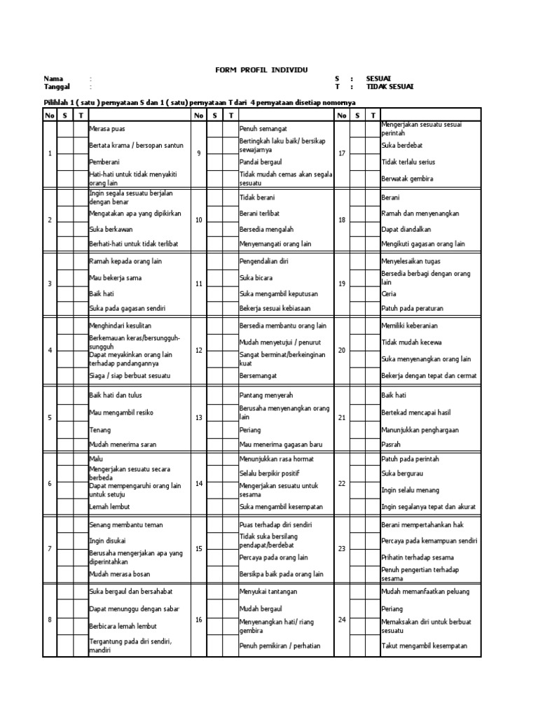 Lembar Soal Disc (Equity) | PDF