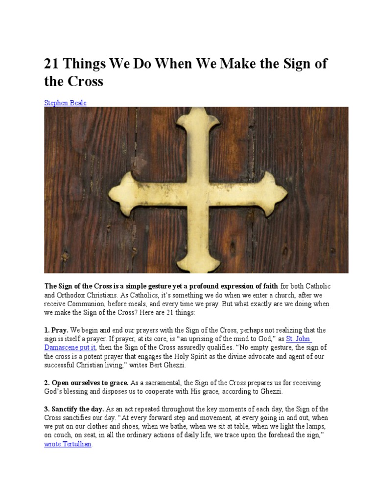 21 Things We Do When We Make The Sign of The Cross | PDF | Trinity | Jesus