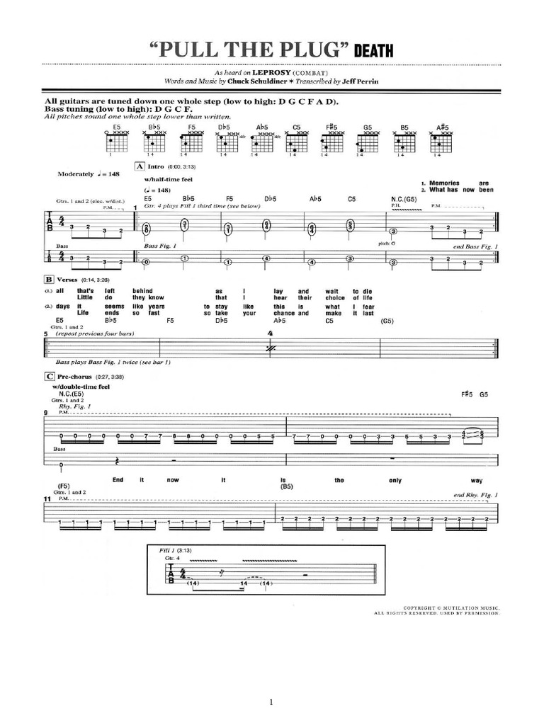 Death Pull The Plug Tab | PDF