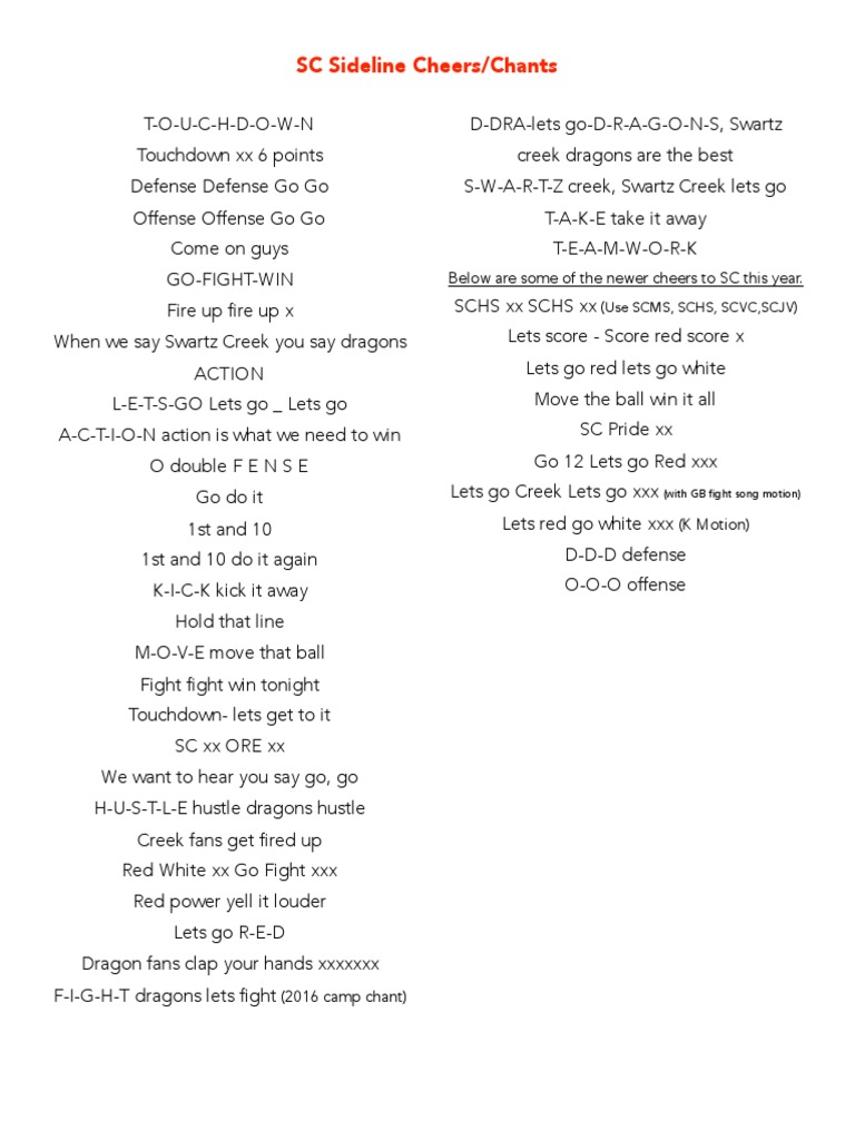 Sideline Cheers | PDF