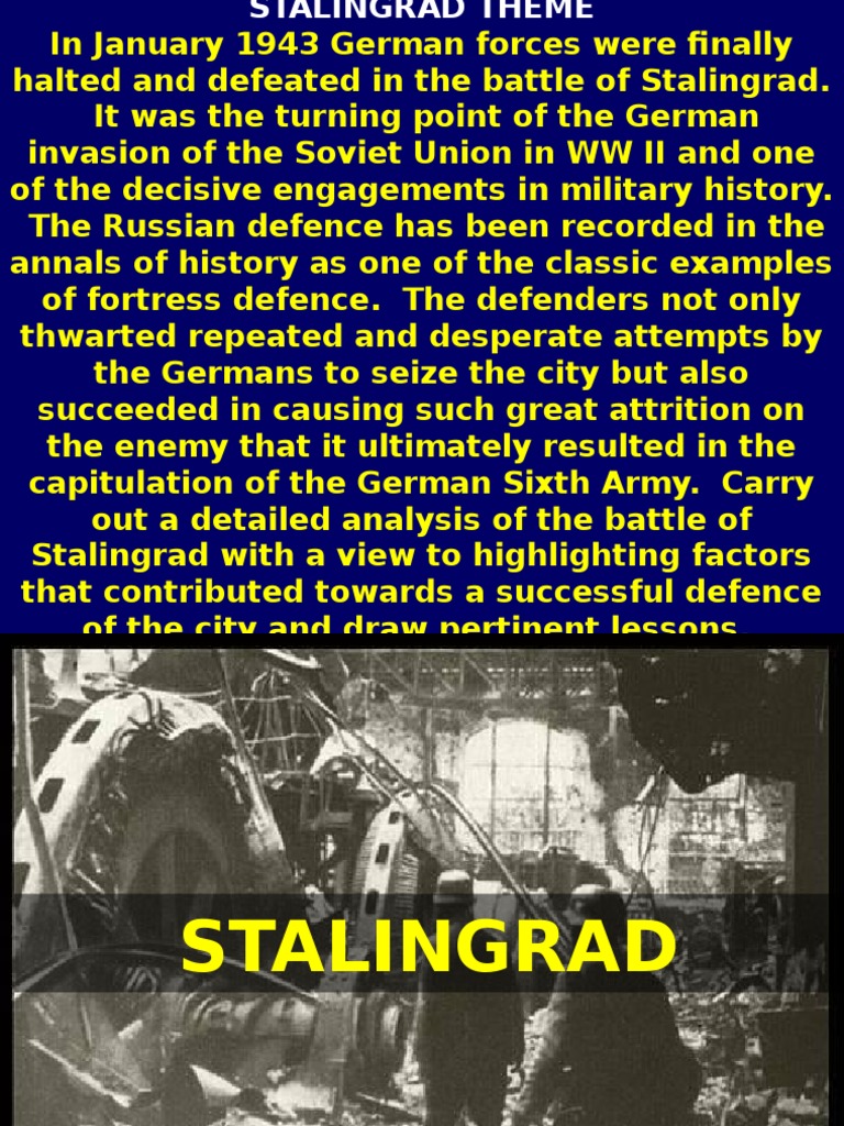 Battle of Stalingrad | PDF | Battle Of Stalingrad | World War II ...