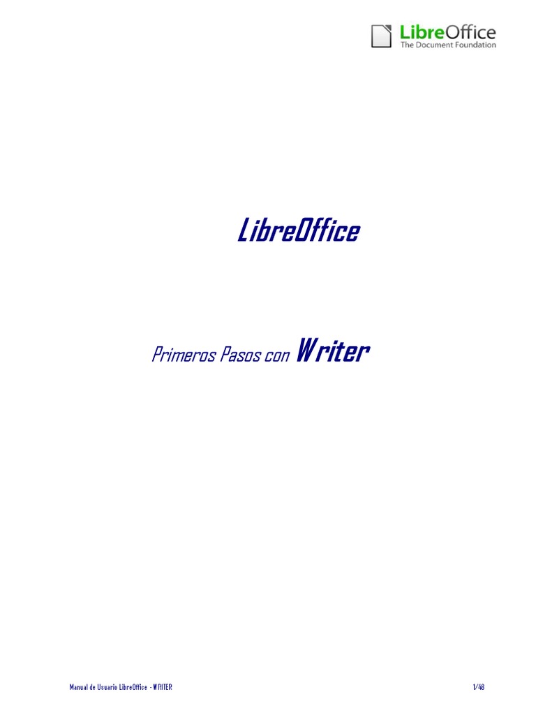Libreoffice - Manual Usuario Writer PDF | PDF | Point and Click ...