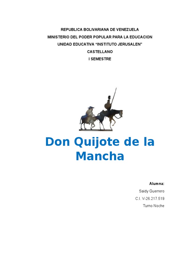 Analisis Quijote de La Mancha | Don Quijote | Miguel de Cervantes