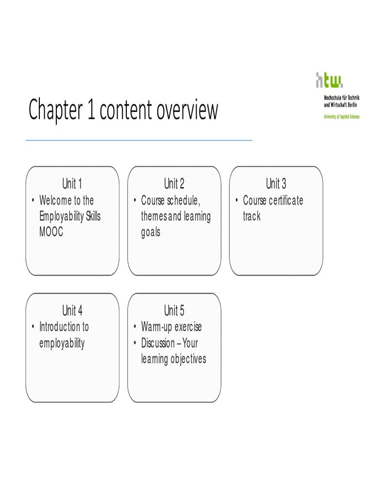 Chapter 1 Content Overview: Unit 2 Unit 3 Unit 1 | PDF