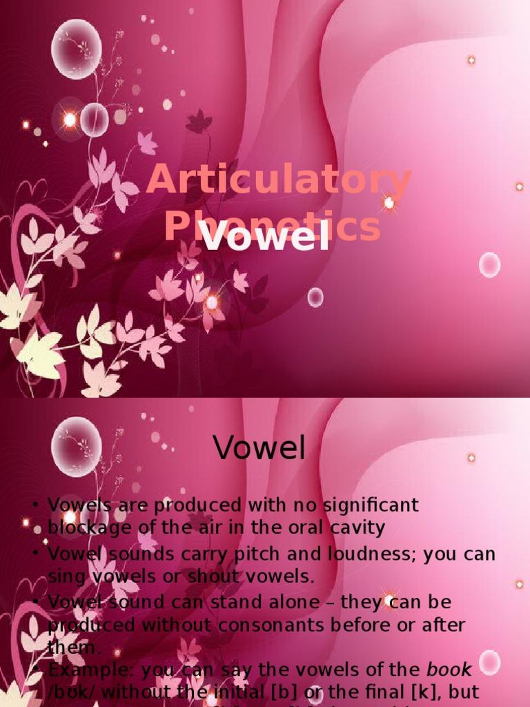 Articulatory Phonetics: Vowel | PDF
