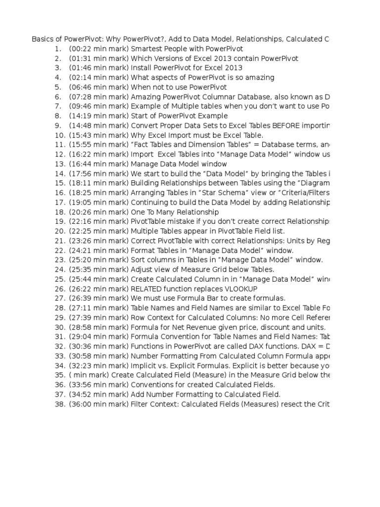 Power Pivot 01 Intro PDF Microsoft Excel Data Model