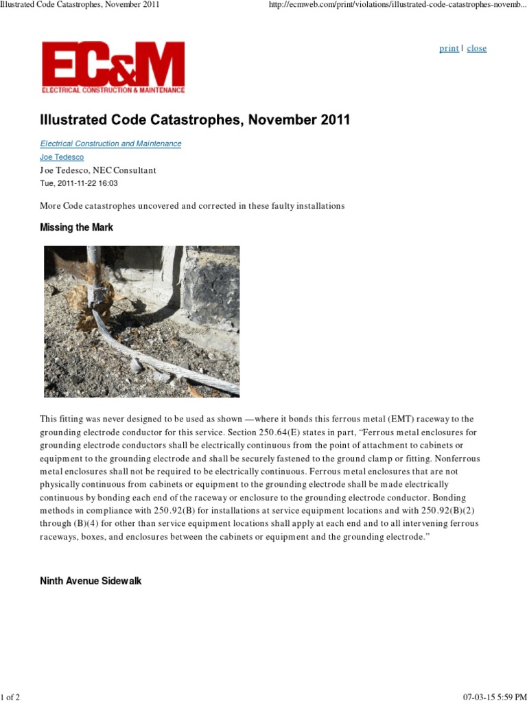 Illustrated Code Catastrophes, November 2011 | PDF