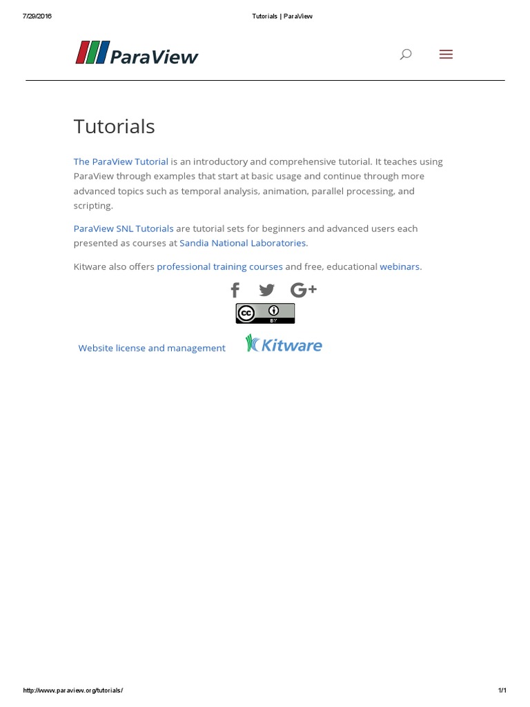 Tutorials - ParaView | PDF | Business