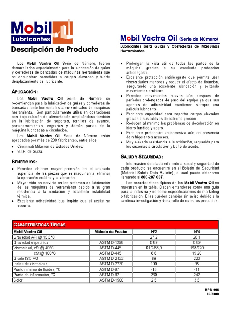 Mobil Vactra Oil