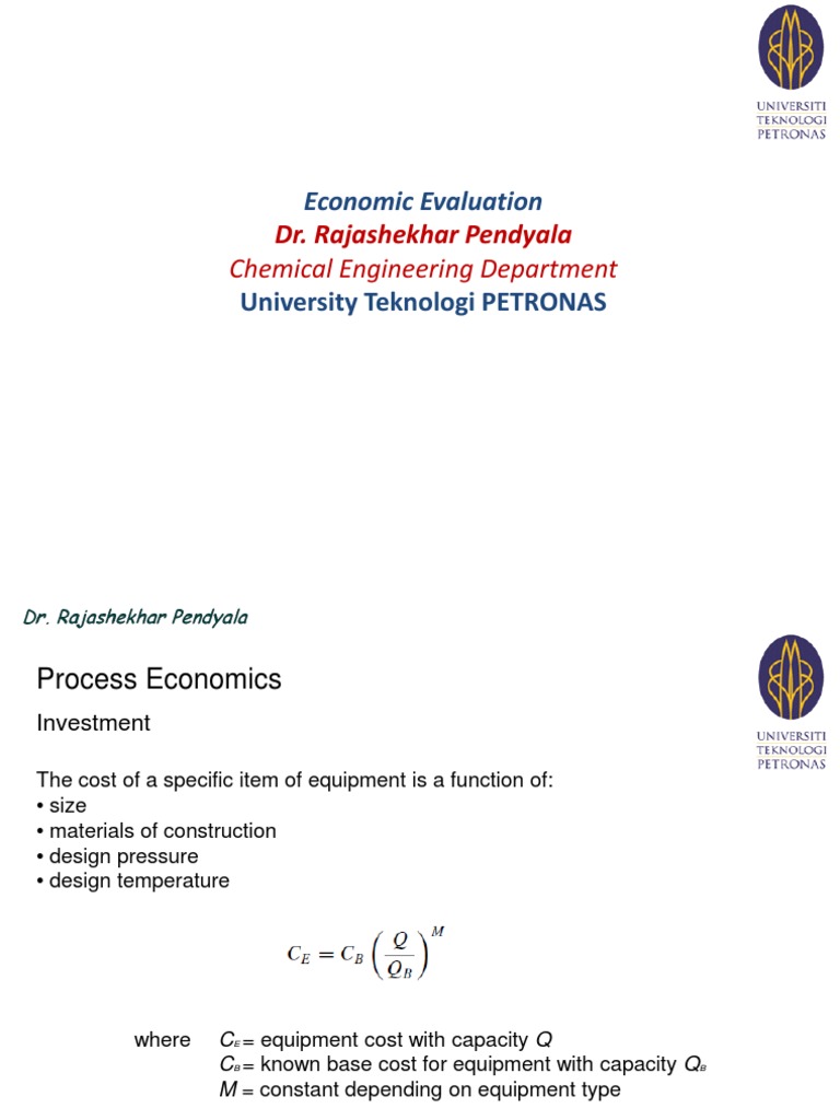 Economic Evaluation | PDF | Net Present Value | Discounted Cash Flow