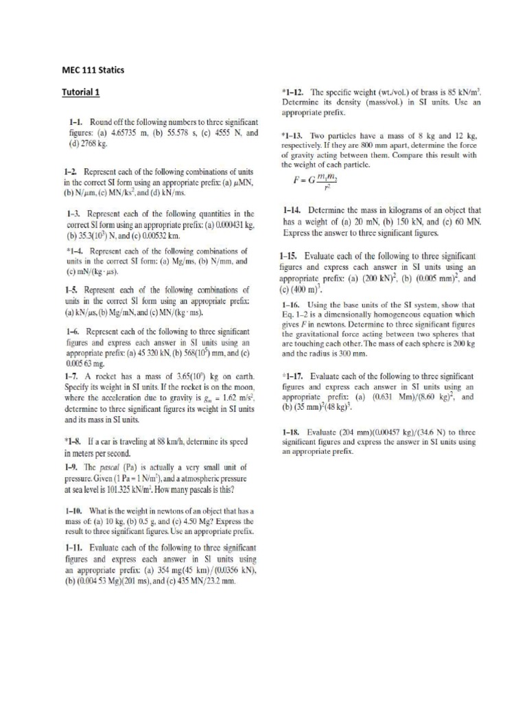 Tutorial 1 PDF | PDF