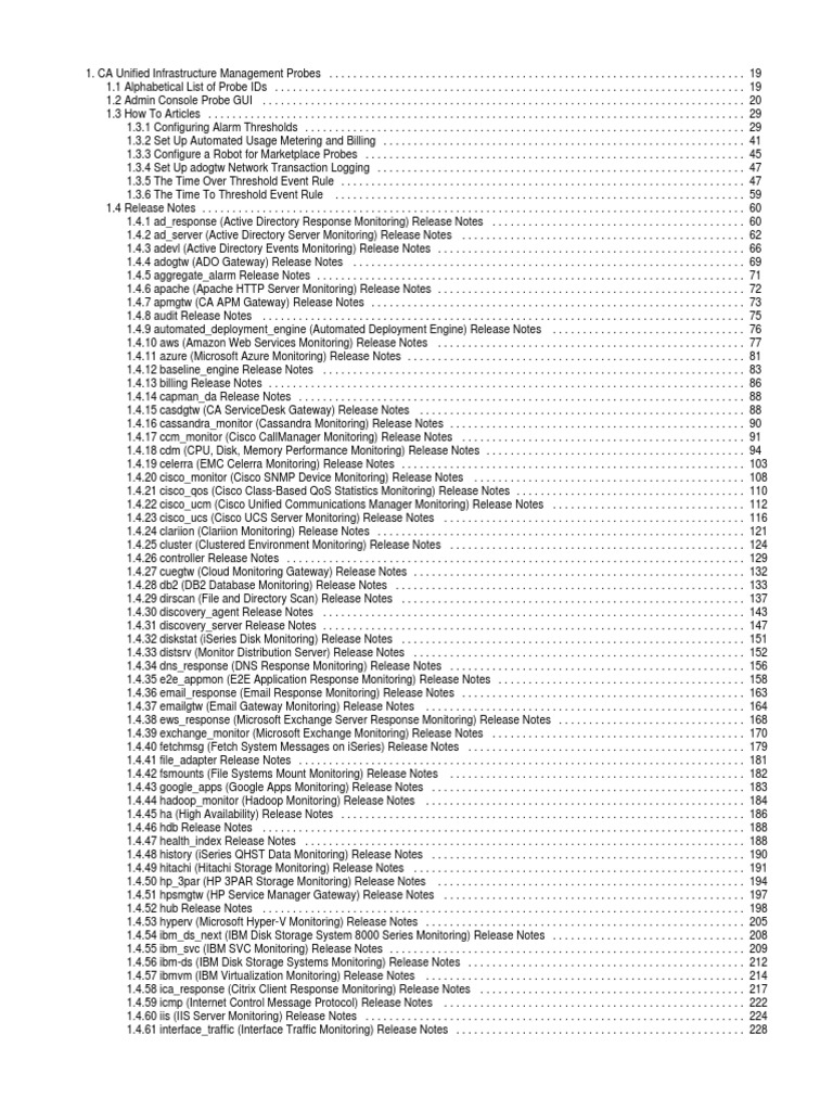 CA Unified Infrastructure Management Probes - ENU - 20160311 | PDF | Distributed Computing ...