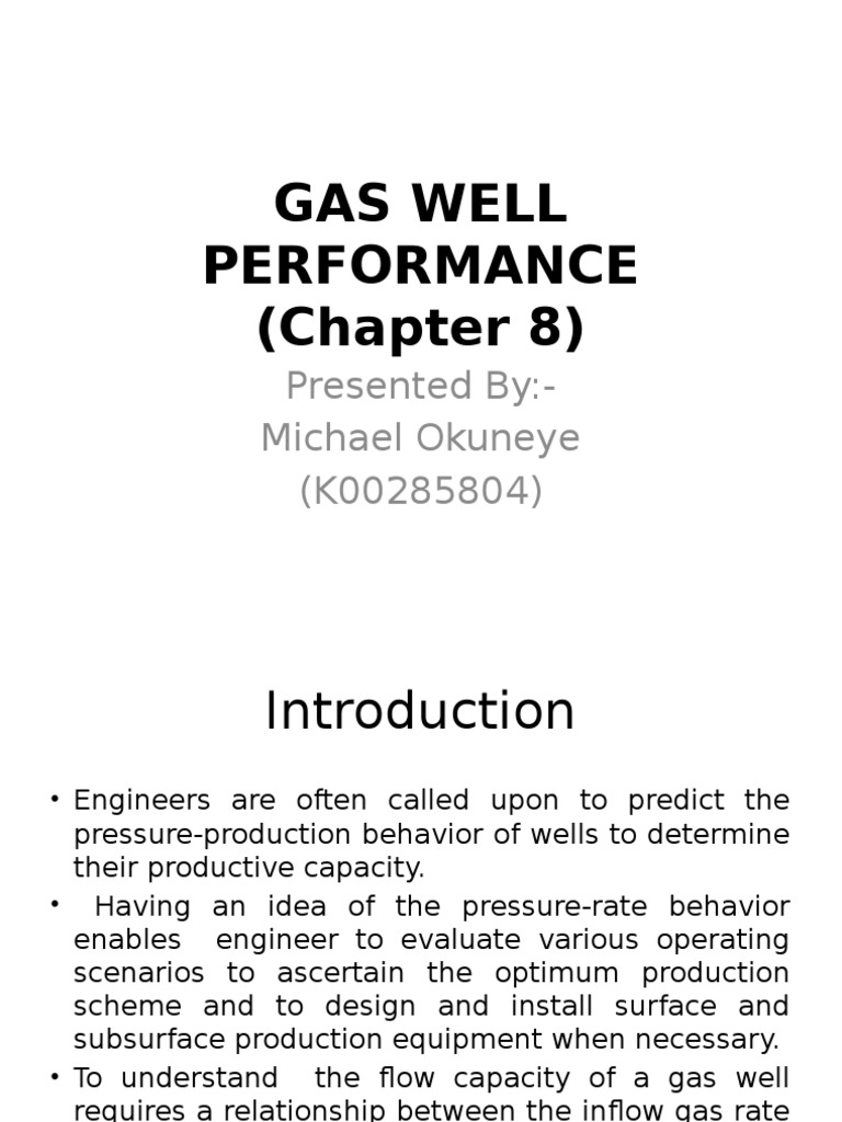 Gas Well Performance Analysis Techniques | PDF | Fluid Dynamics ...