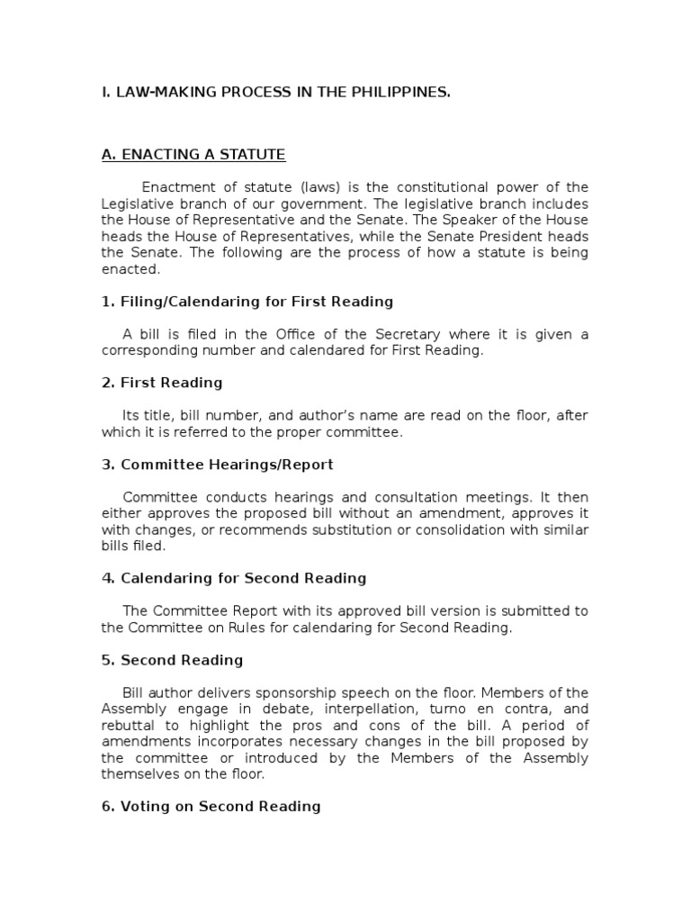 Law Making Process | PDF | Bill (Law) | United States House Of ...