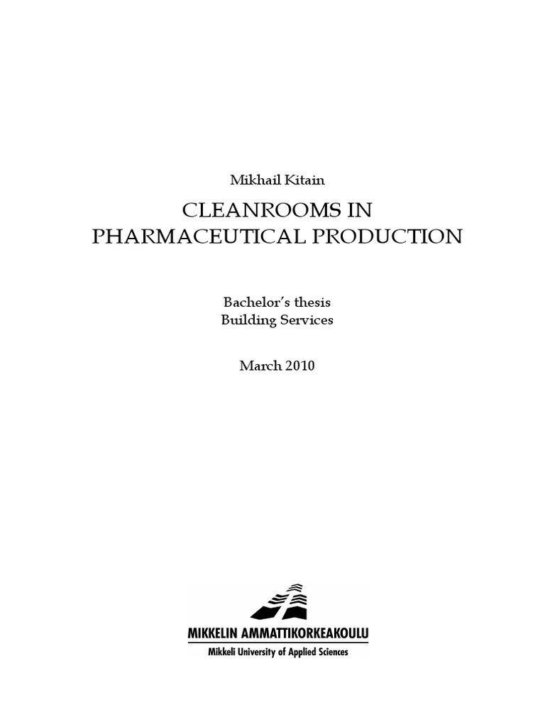 Pressure Cascade in Cleanroom | PDF | Chemicals | Nature