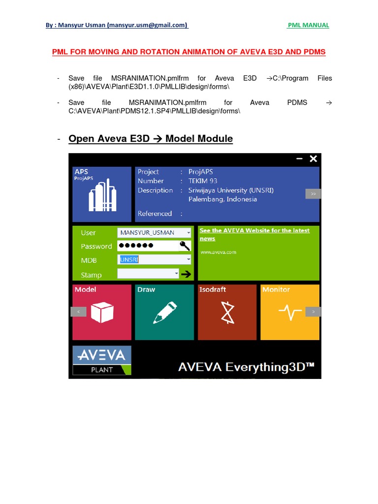 PML Moving and Rotation Animation of Aveva E3d-Pdms | PDF