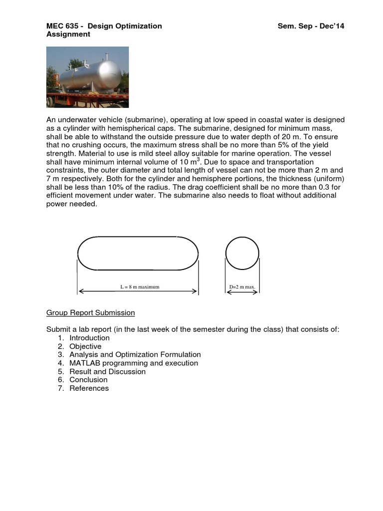 Design Optimization for Submarine | PDF