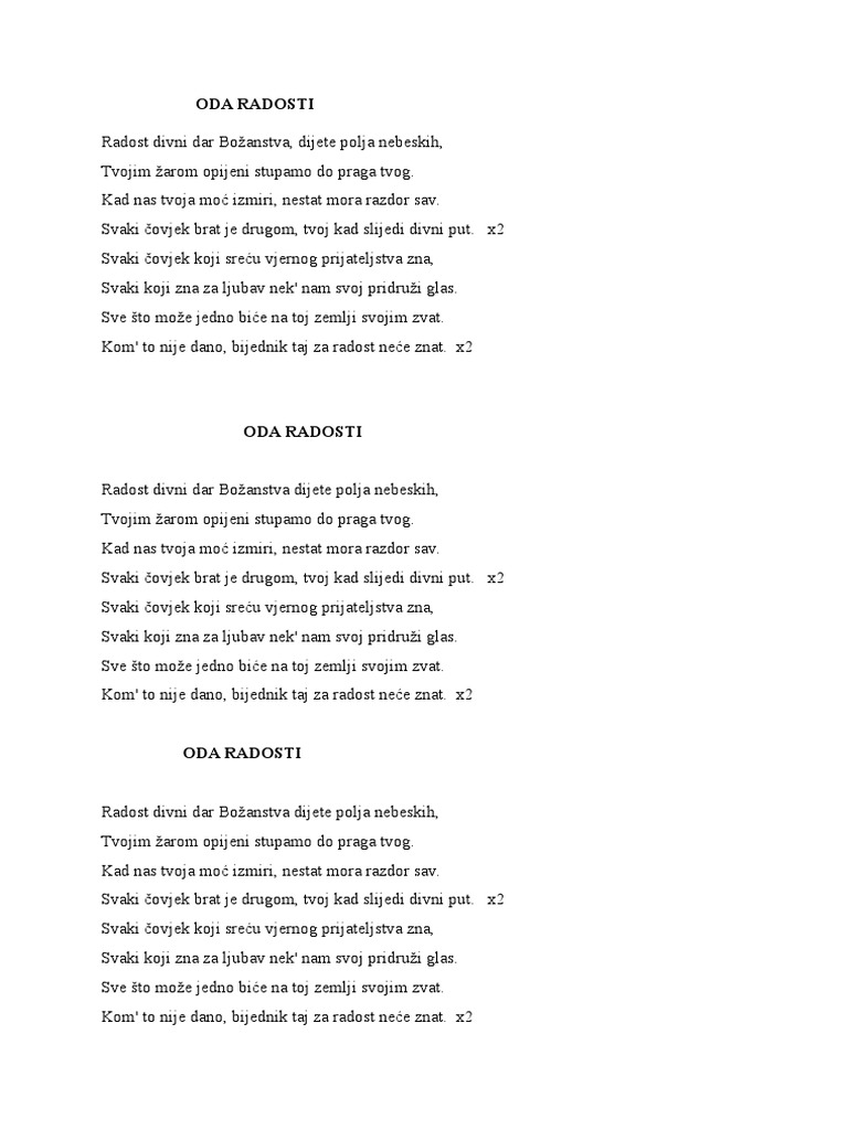 Oda Radosti | PDF