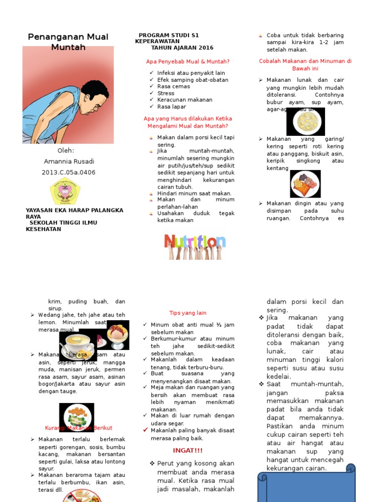 Leaflet Mual Muntah Fix | PDF | Kesehatan Holistik