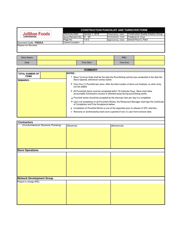 F302 - PL and To Form | PDF
