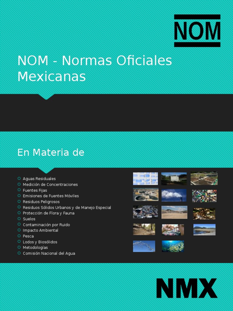 NOM - Normas Oficiales Mexicanas | PDF