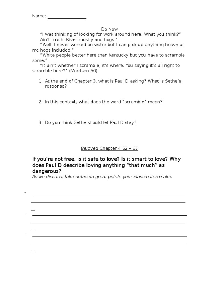 Beloved Chapter 4 | PDF