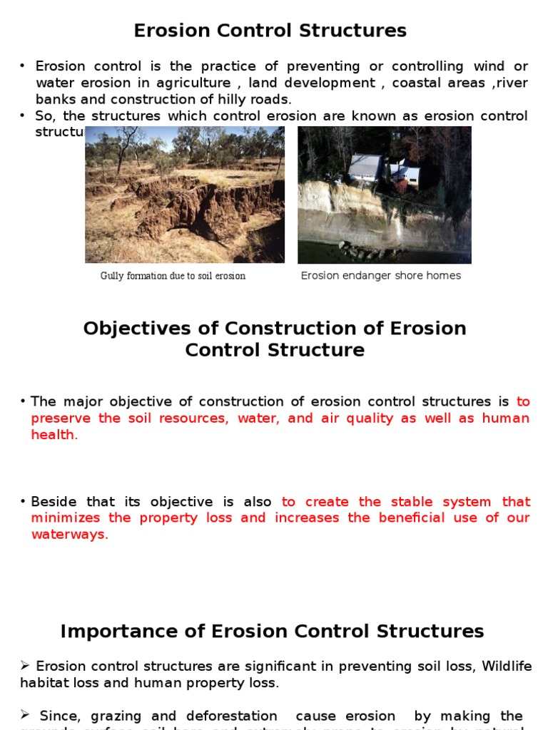 Erosion n Gully Control Structures self.pptx | Erosion | Surface Runoff