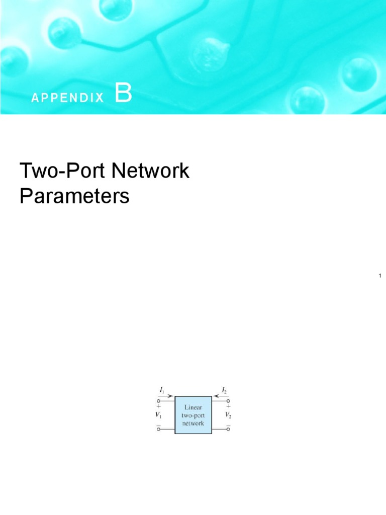 Two-Port Network Parameters | PDF | Applied Mathematics | Electrical Engineering
