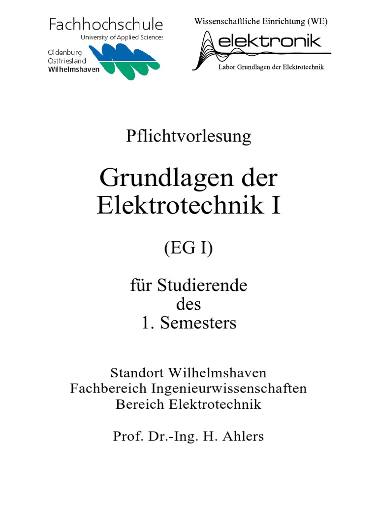 1 - Grundlagen Der Elektrotechnik I | PDF