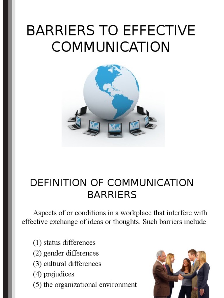 Barriers To Effective Communication | PDF | Accent (Sociolinguistics ...