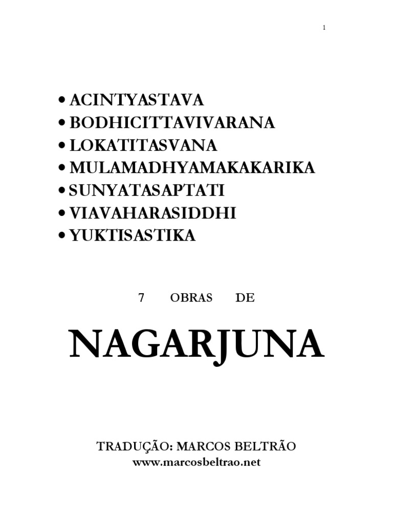 Sete Obras de Nagarjuna PDF | PDF | Bodisatva | Mente