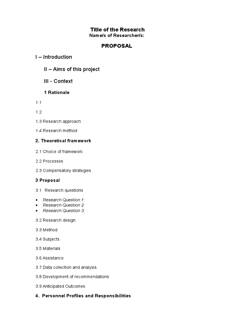 Sample Research Proposal | PDF